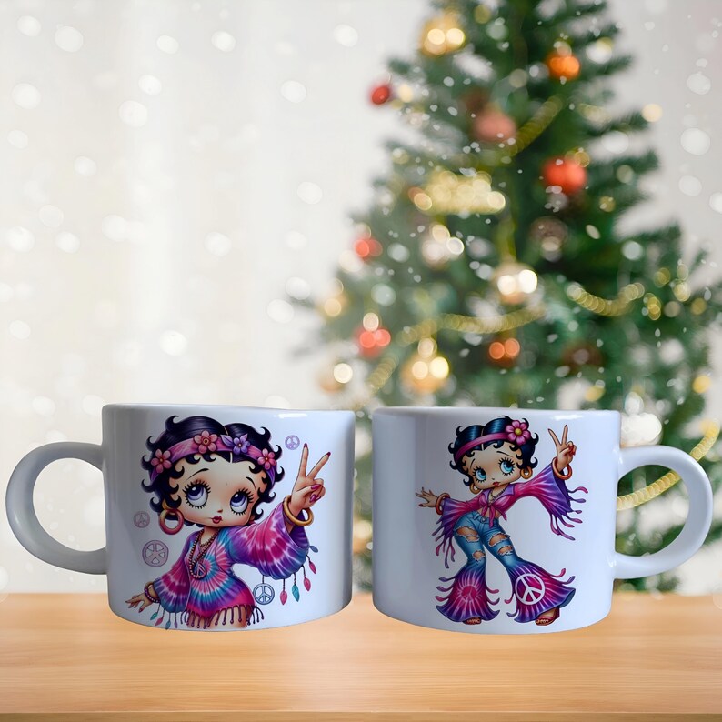 Betty Boop World Peace, Hippie, 70s, Authentic 2 Pcs Personalized ...