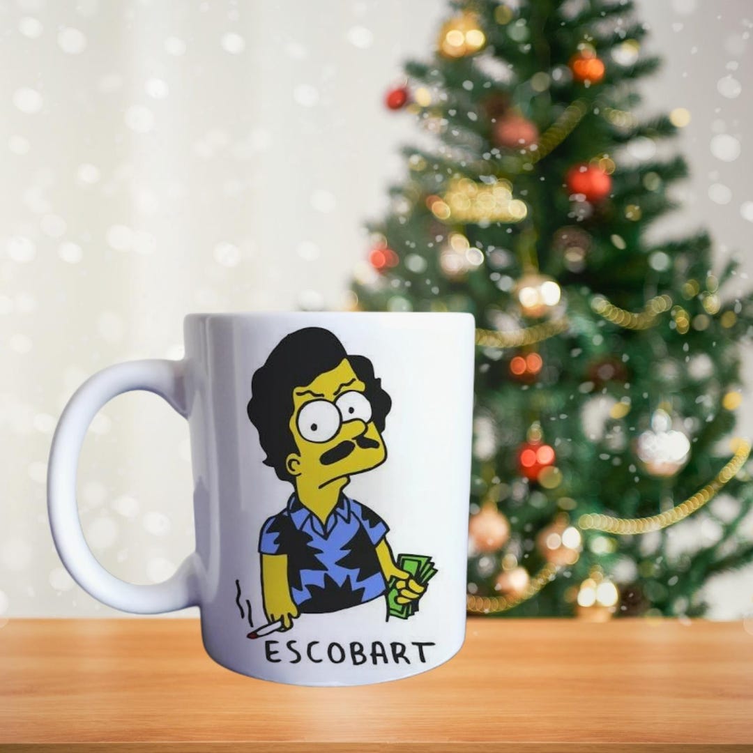 Simpson Pablo Escobar Porcelain Mugcup Can Be Personalized Souvenir ...