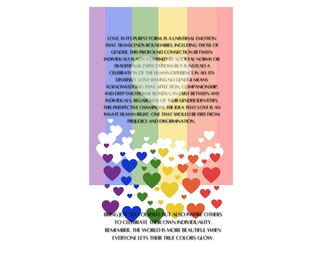 Pride Love Rainbow Template - Etsy