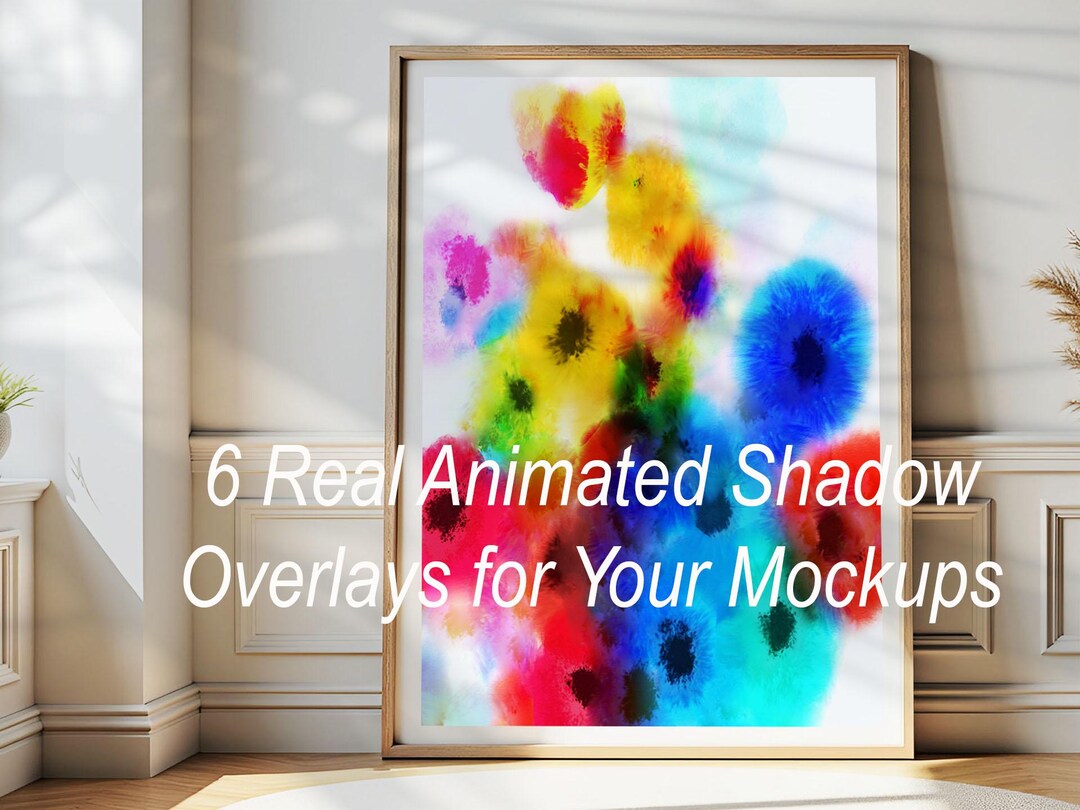 6 Real Animated Shadow Overlays for Mockups and Photos, 6 Looping Mp4 ...