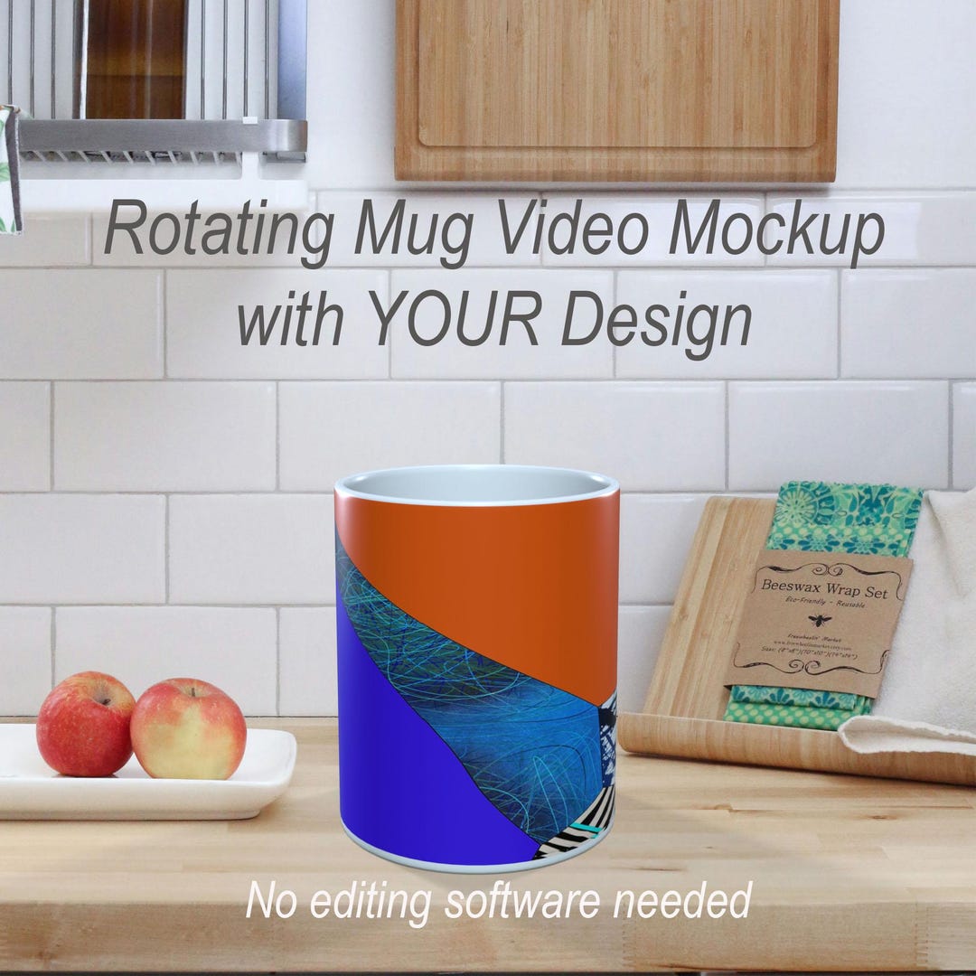 Animated Coffee Mug Mockup, Coffee Mug Mockup Video, No Photoshop or ...