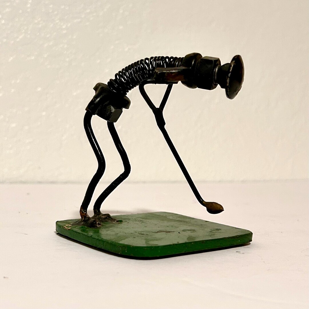 Golf Hardware Figurine - Made of Nuts, Bolts, a Spring, and More ...