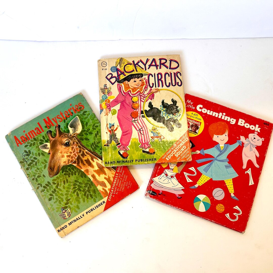 1967-1971 Set of 3 Children's Books: Backyard Circus, Animal Mysteries ...