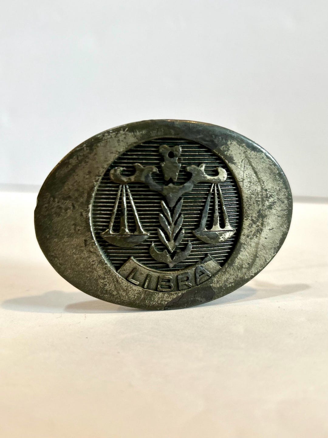 1976 Libra Pewter Vintage Belt Buckle by Indiana Metal Craft Zodiac ...