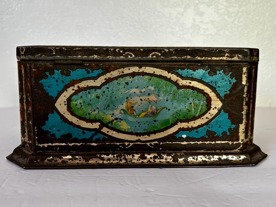 1920's Artstyle Chocolates Tin - Jewelry Box, Trinket… - Gem