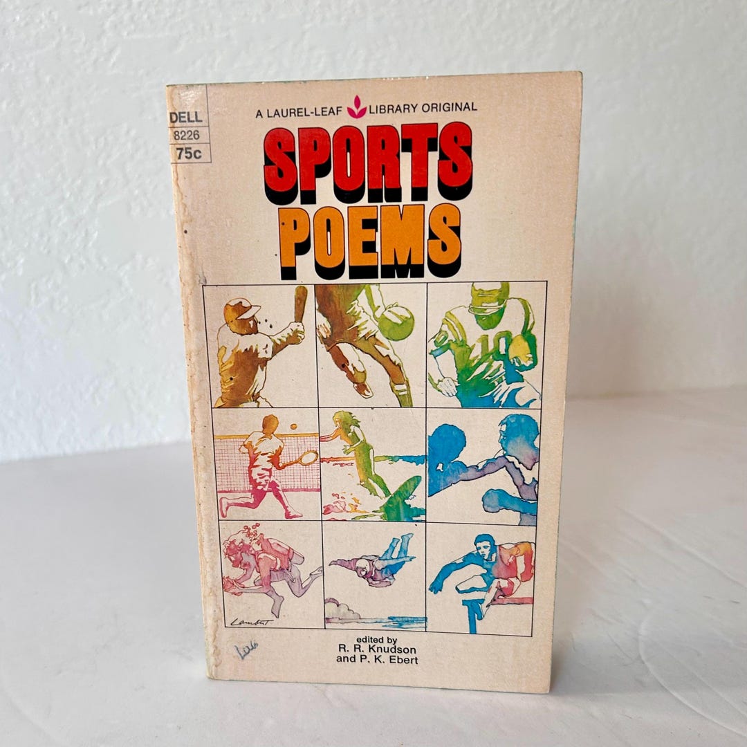 1971 "sports Poems" Vintage Book by R.R. Knudson & P.K. Ebert ...