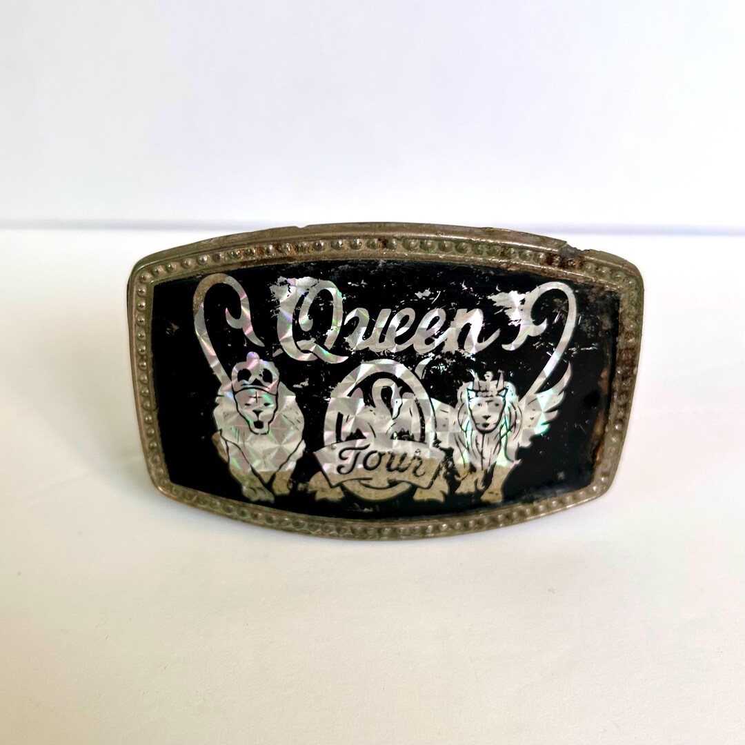 Hologram "queen Tour" Vintage Belt Buckle - Etsy