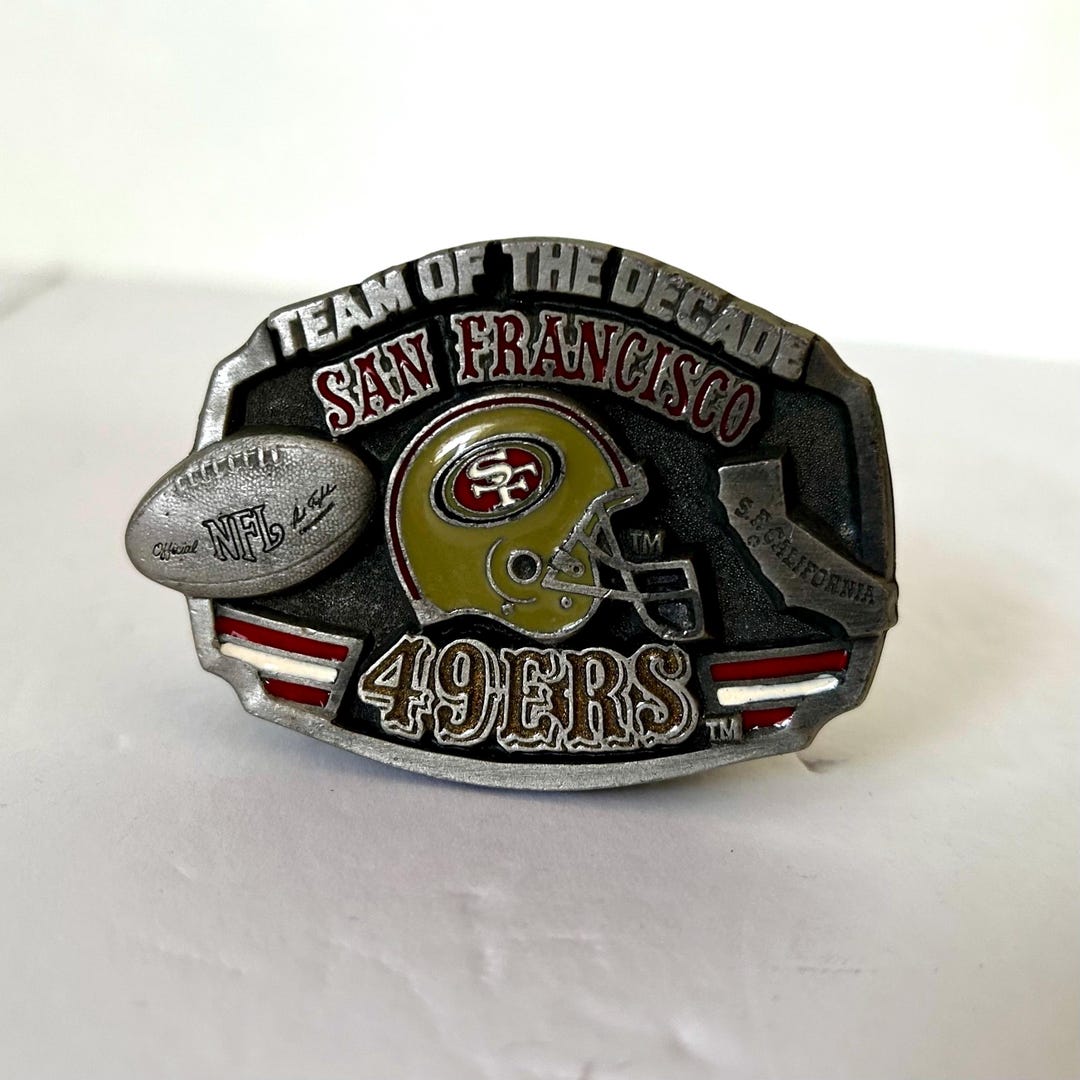 1986 49ers Vintage Belt Buckle - Team of the Decade, San Francisco ...