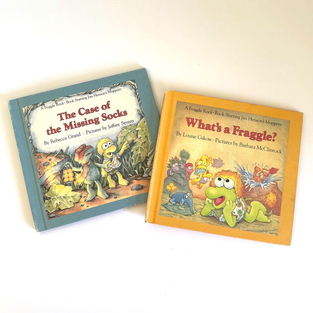 1984 Set of 2 Fraggle Rock Vintage Books - What's a Fraggle? and the ...