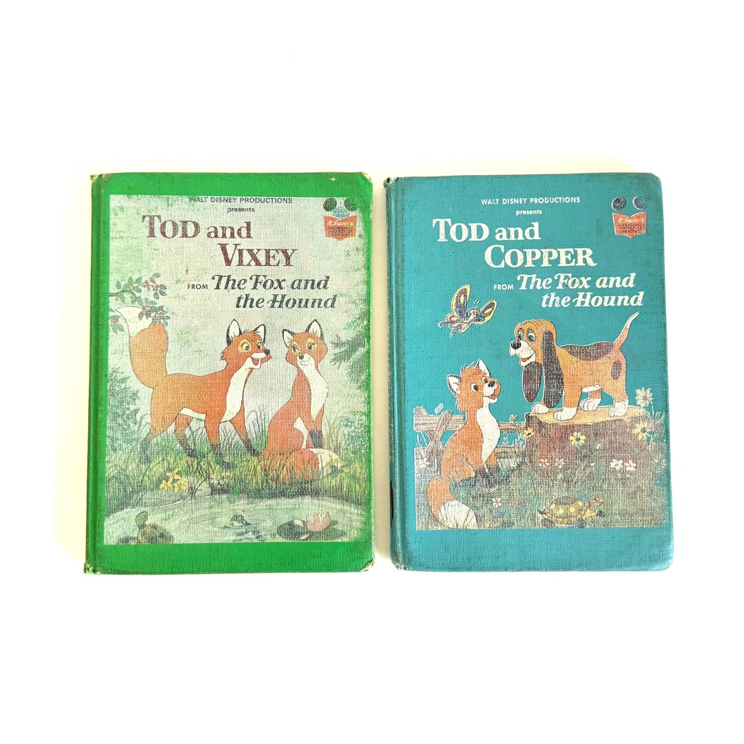 1981 "the Fox and the Hound" Set of 2 Vintage Children's Books - "tod ...
