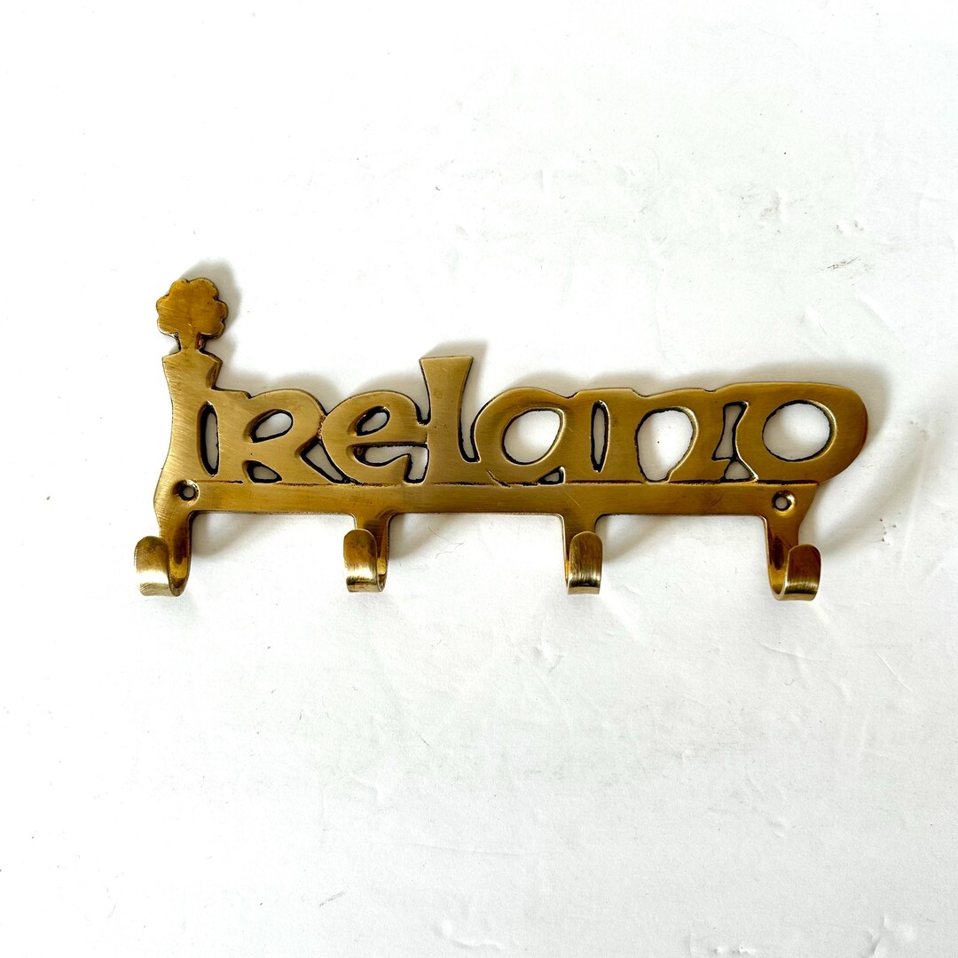 Ireland Vintage Solid Brass Key Rack - Etsy