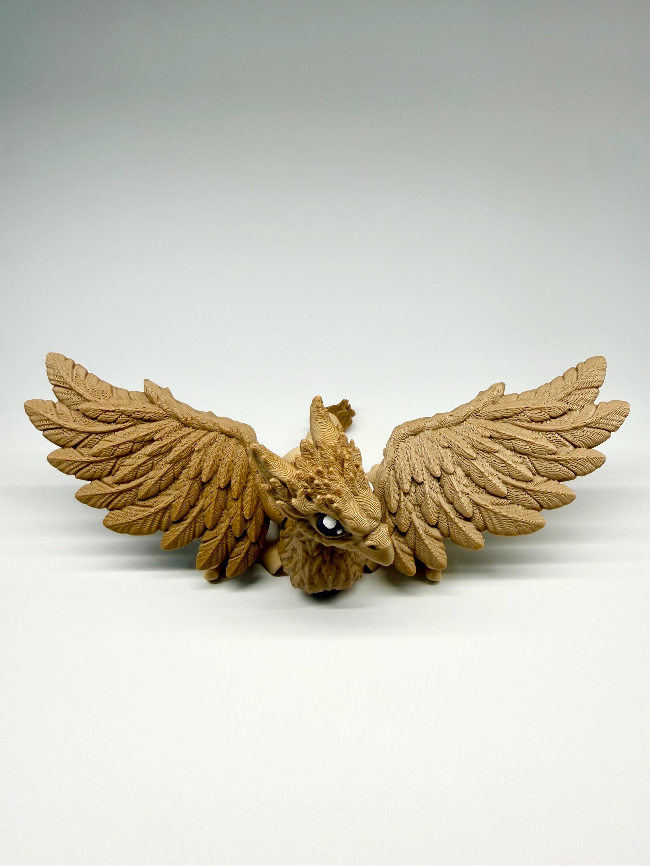 Articulated Griffin Fidget Toy, 3D Printed Posable Gryphon Statue ...