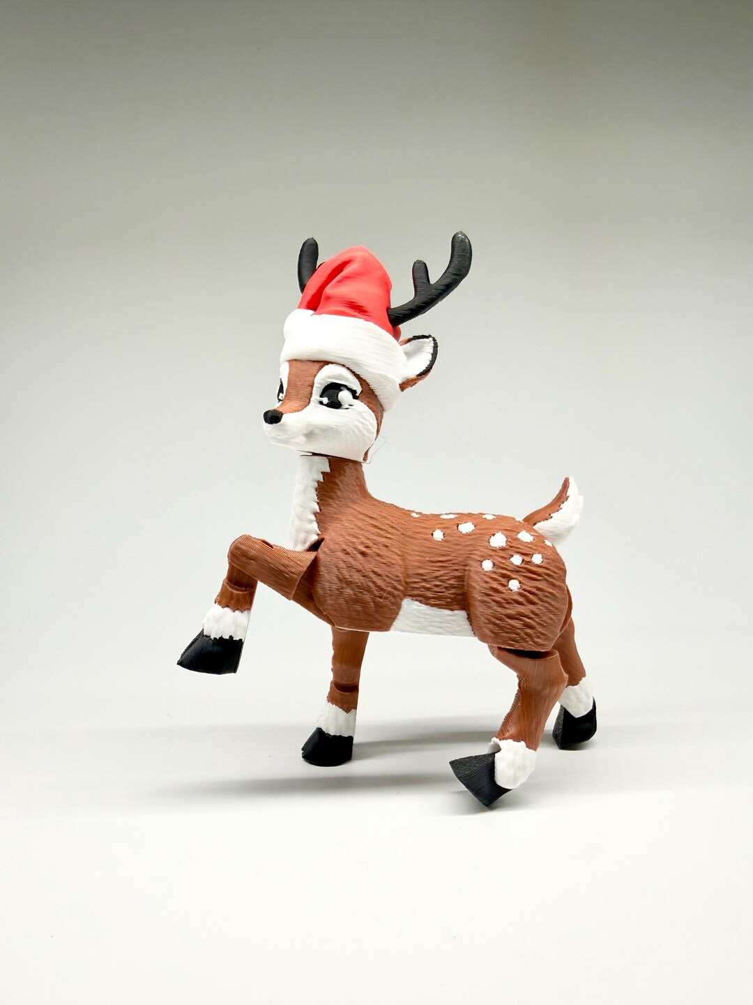 Cute Articulated Reindeer Fidget Toy - 3D Printed Christmas Deer With ...
