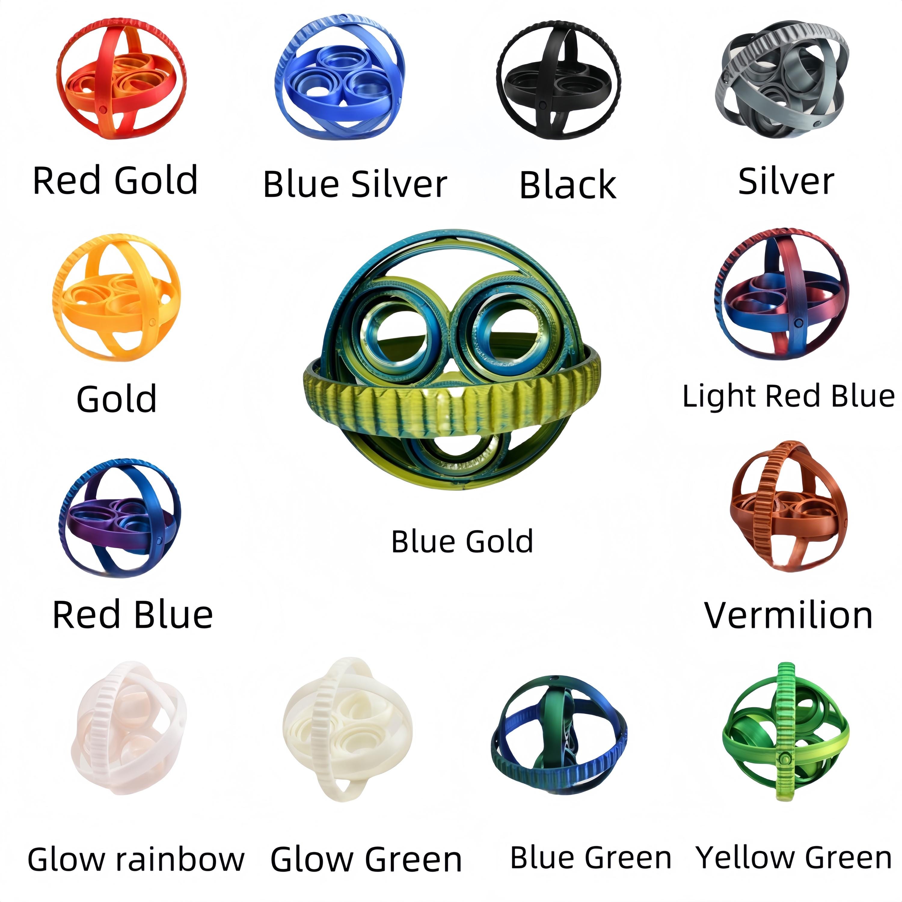 3D Printed Infinity Loop Toy - Stress Relief Fidget, Holographic Colors ...