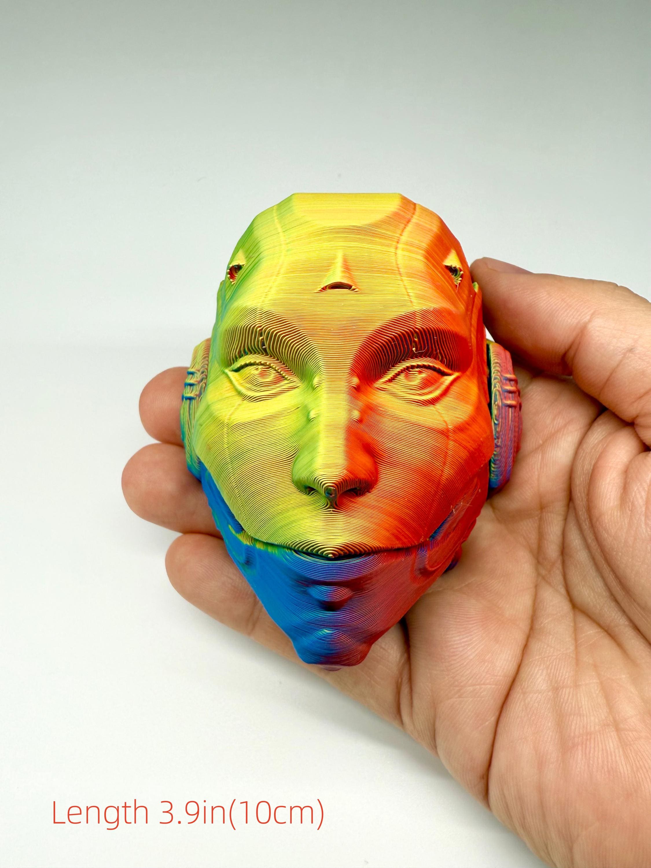 3D Printed Transforming Face Skull Fidget Toy | Mechanical Lady Kinetic ...