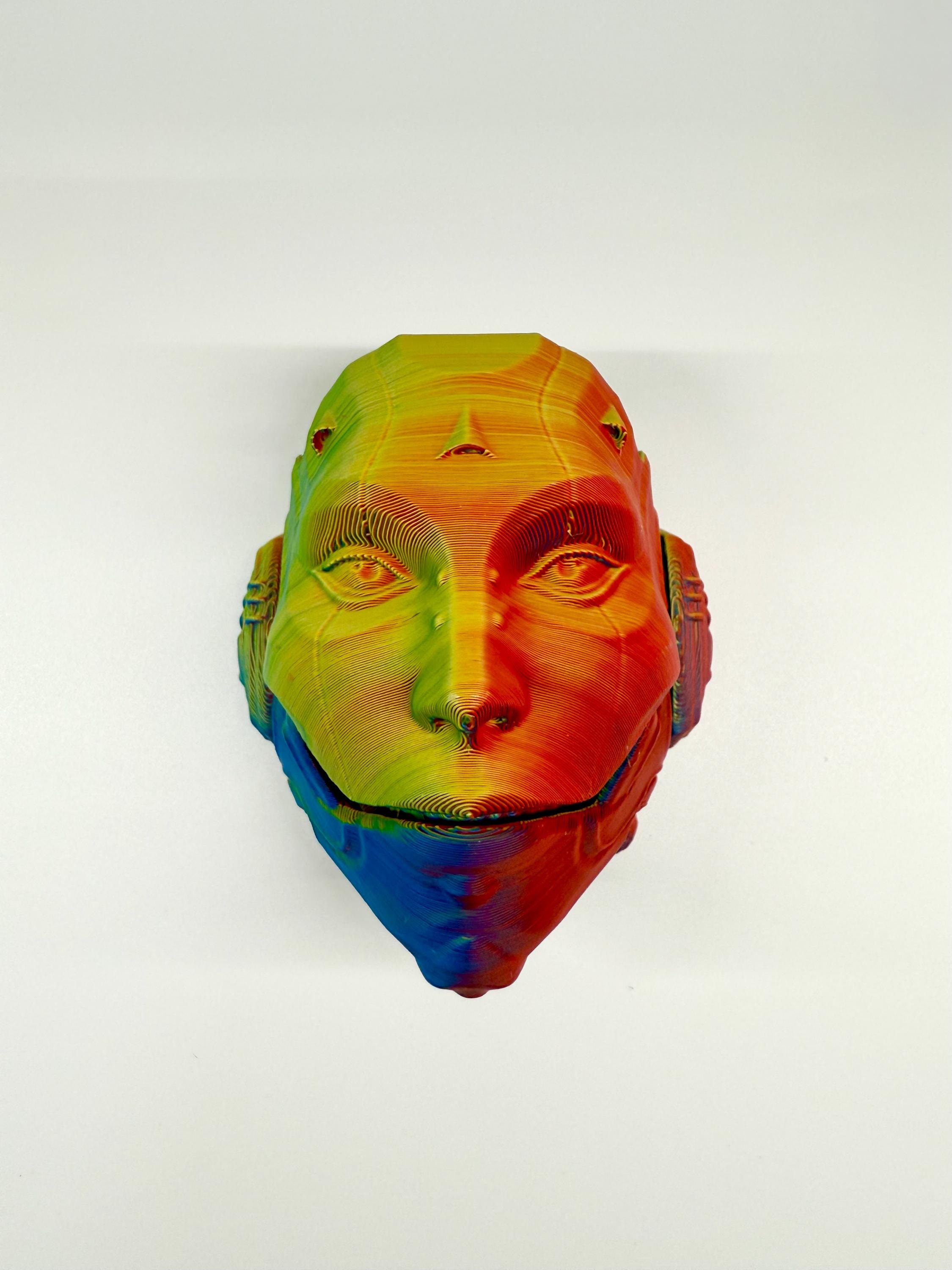 3D Printed Transforming Face Skull Fidget Toy | Mechanical Lady Kinetic ...
