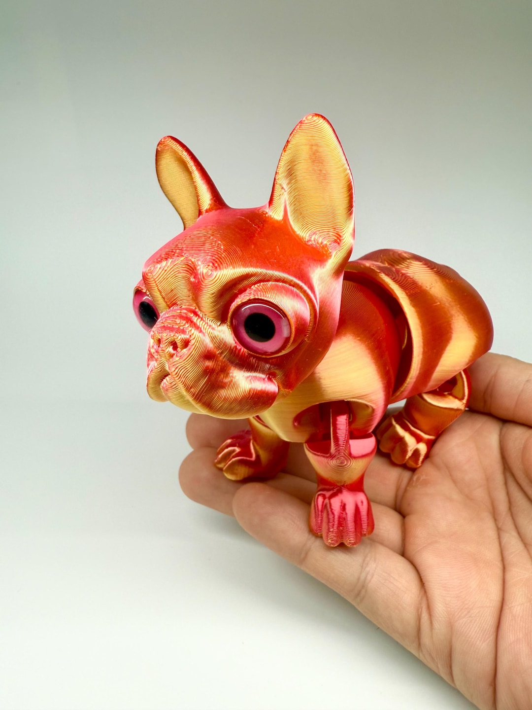 Articulated 3D Printed French Bulldog Fidget Toy|flexible Posable Desk ...