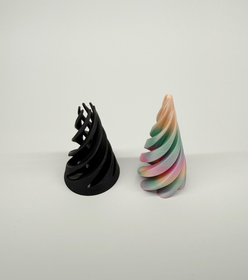 3D Printed Spinning Top Toy - Stress Relief Fidget, Dual-color Cone ...