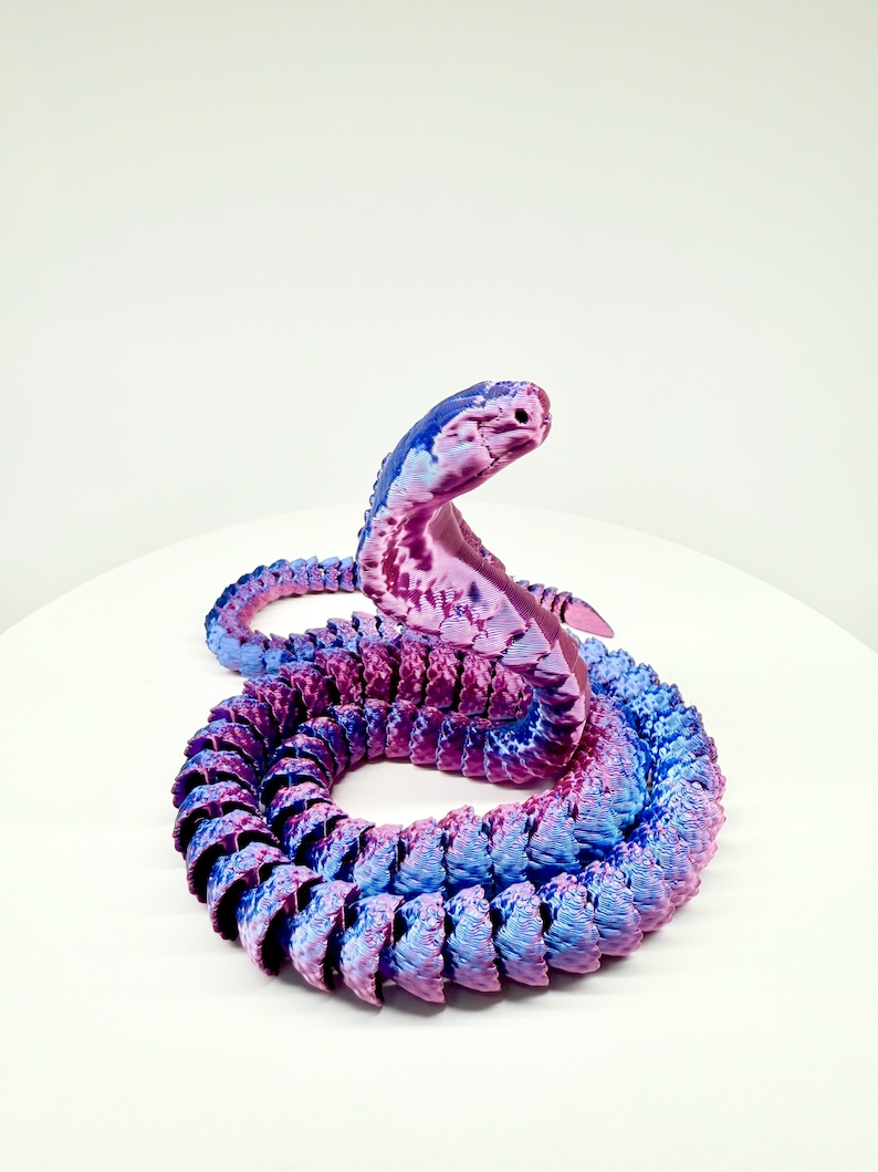 Articulated 3D Printed Cobra Snake | Flexible Fidget Toy | Eco-friendly ...