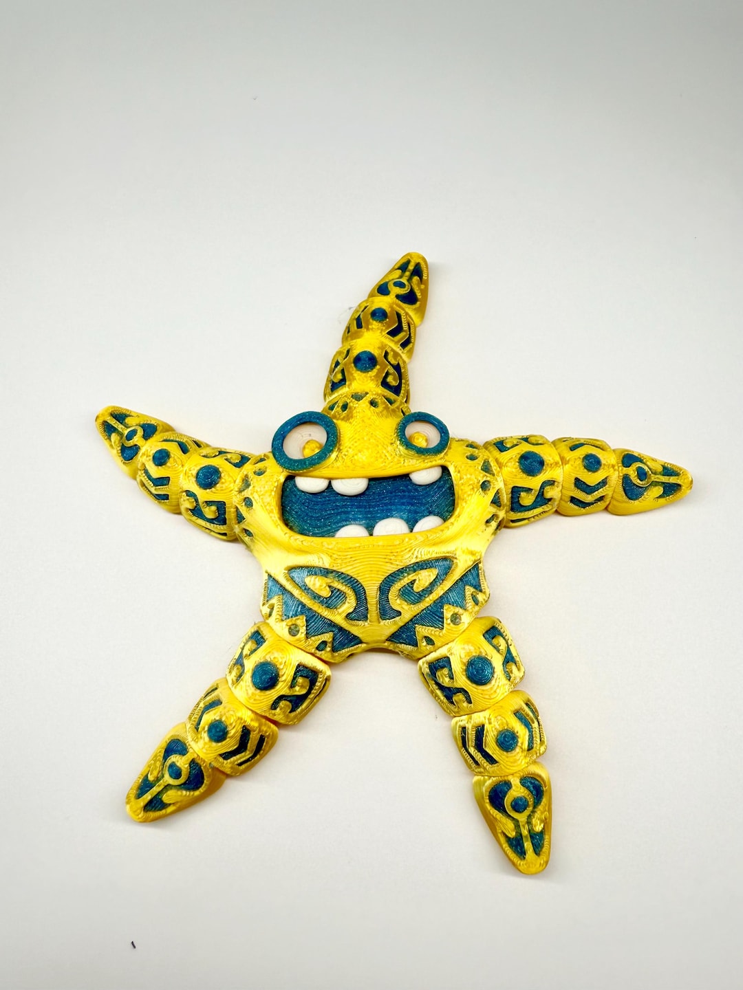 Articulated Runic Starfish Fidget Toy,3d Printed Mythical Sea Creature ...