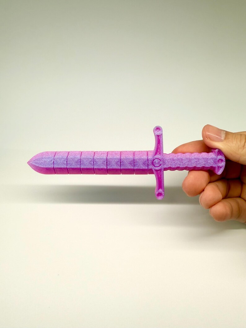 Retractable Fidget Sword | 3D Printed Gravity Spiral Blade, Anxiety ...