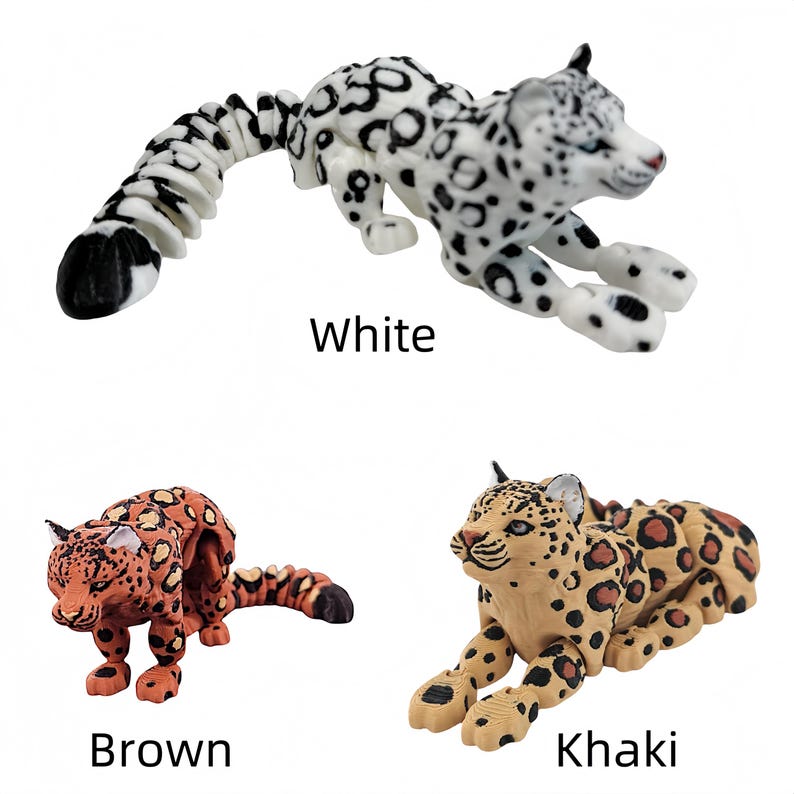 Flexible 3D Printed Leopard |articulated Big Cat Fidget Toy | Eco ...