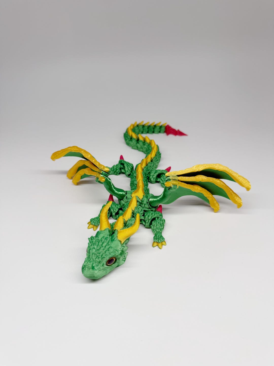 3D Printed Articulated Crystal Dragon Fidget Toy Flexible Poseable ...