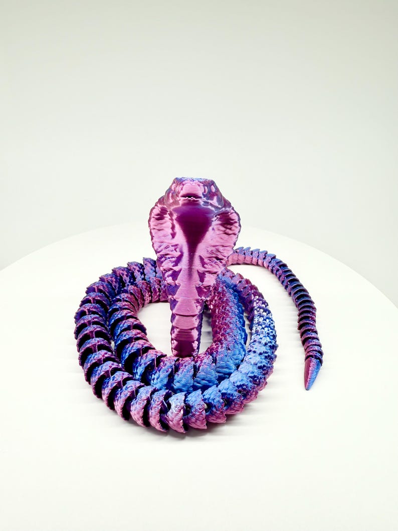 Articulated 3D Printed Cobra Snake | Flexible Fidget Toy | Eco-friendly ...