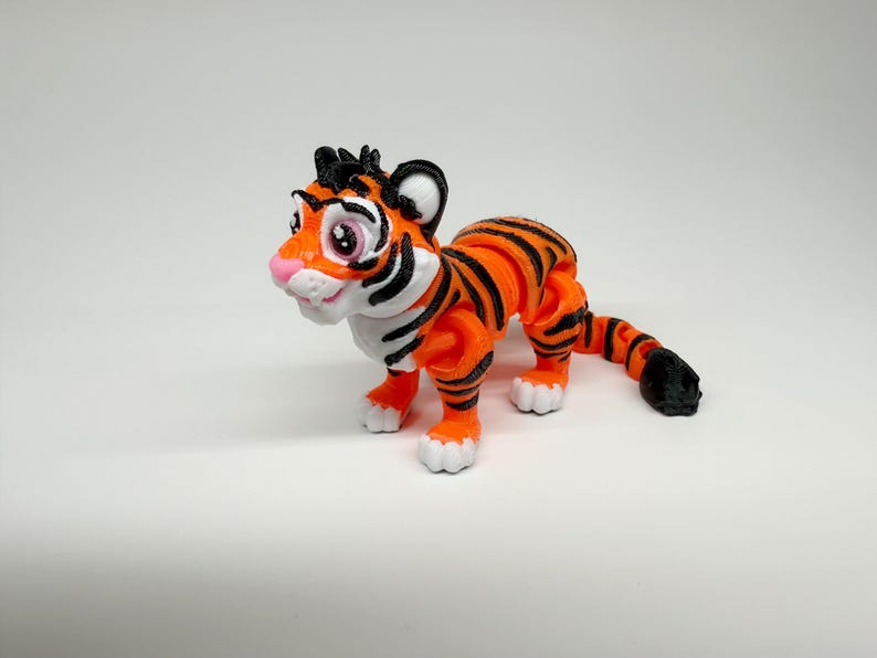 Articulated Tiger Fidget Toy | 3D Printed Flexible Tiger | Cute Animal ...