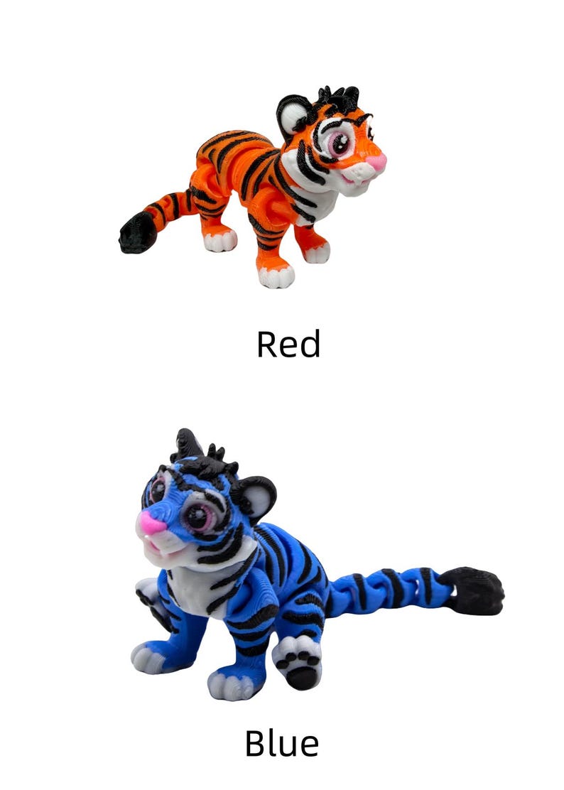 Articulated Tiger Fidget Toy | 3D Printed Flexible Tiger | Cute Animal ...