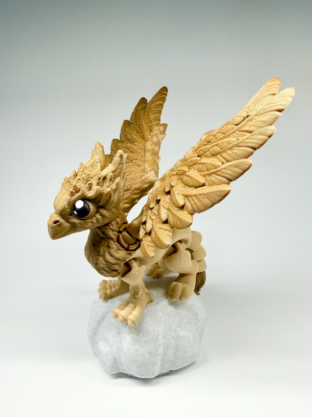 Articulated Griffin Fidget Toy, 3D Printed Posable Gryphon Statue ...