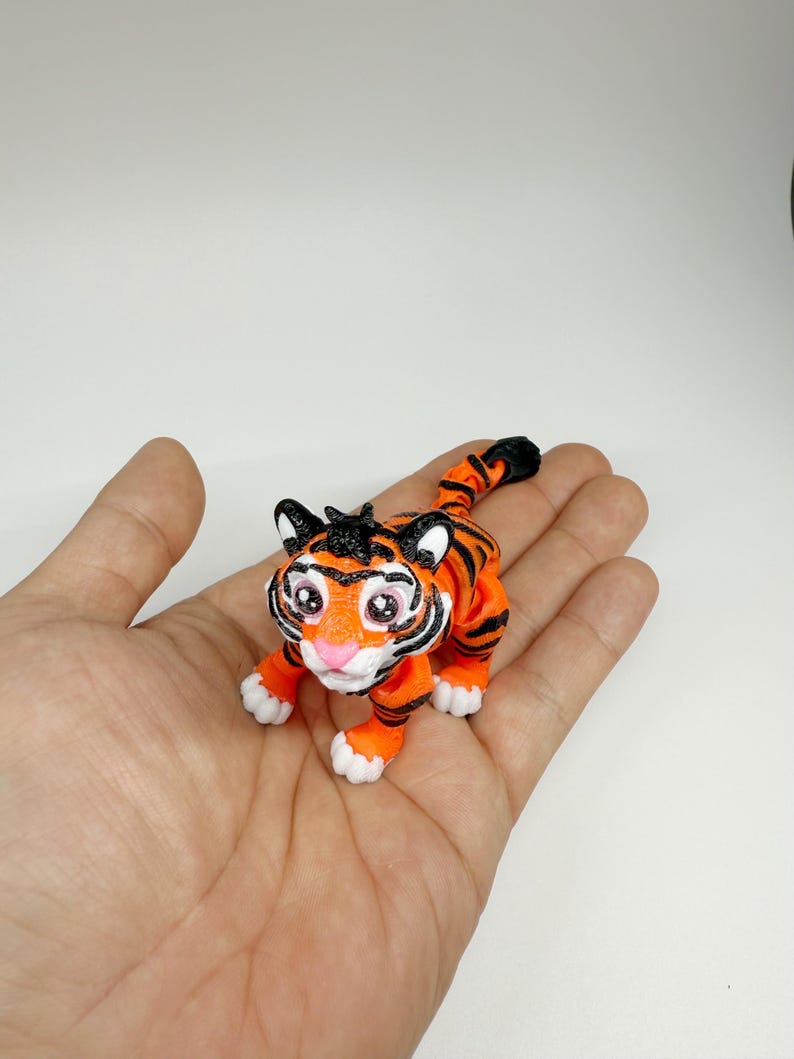 Articulated Tiger Fidget Toy | 3D Printed Flexible Tiger | Cute Animal ...