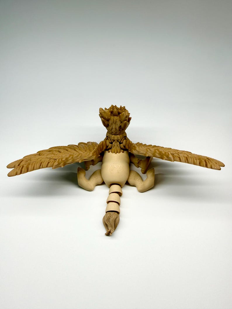 Articulated Griffin Fidget Toy, 3D Printed Posable Gryphon Statue ...