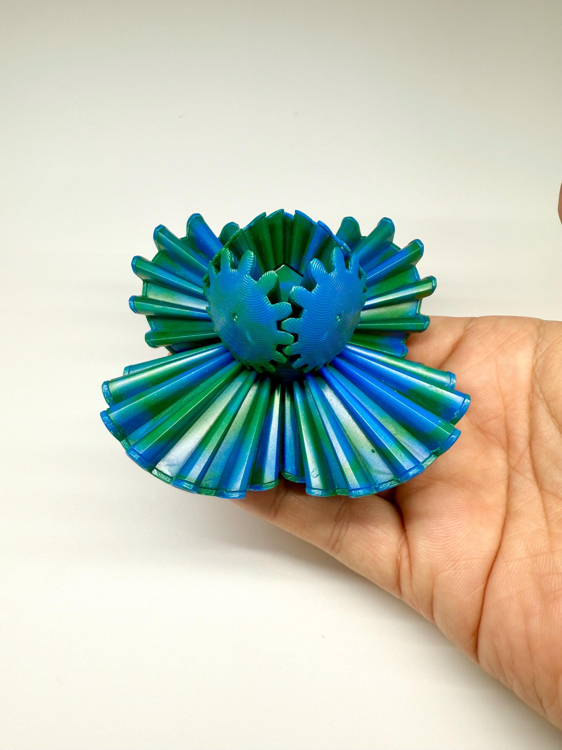 3D Printed Transforming Fidget Ball | Shapeshifting Kinetic Desk Toy ...
