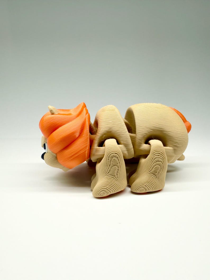 Articulated Lion Fidget Toy | 3D Printed Flexible Lion Cub Figure ...