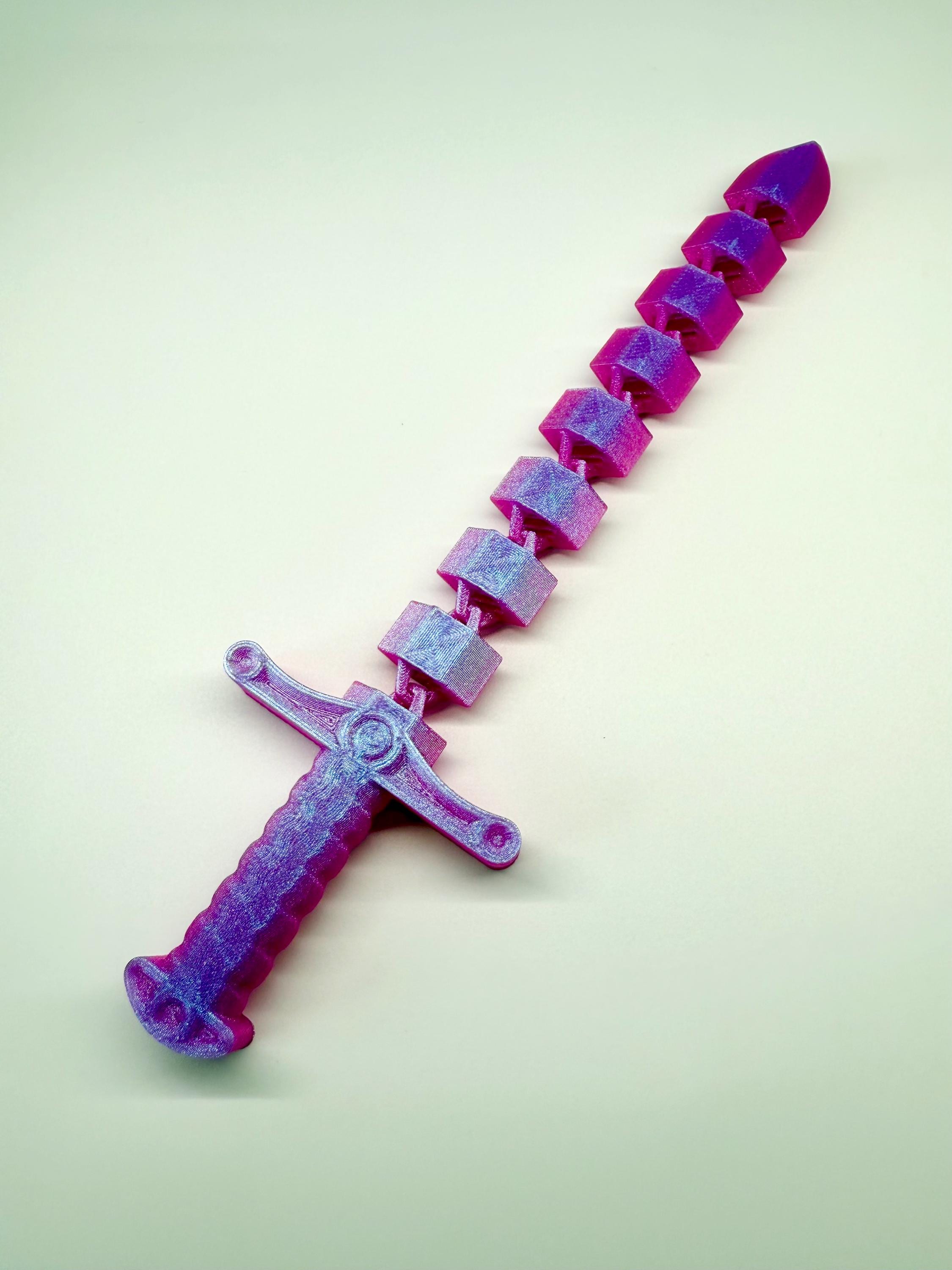 Retractable Fidget Sword | 3D Printed Gravity Spiral Blade, Anxiety ...