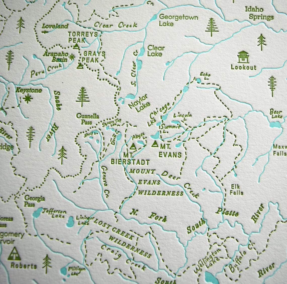 Colorado Map the Front Range From Fort Collins to Colorado - Etsy