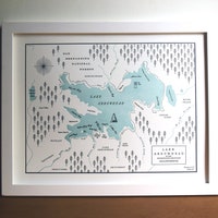 Wooden Pathfinder Reservoir Map, Wyoming, 3D Wood Map | 3D Depth Chart ...