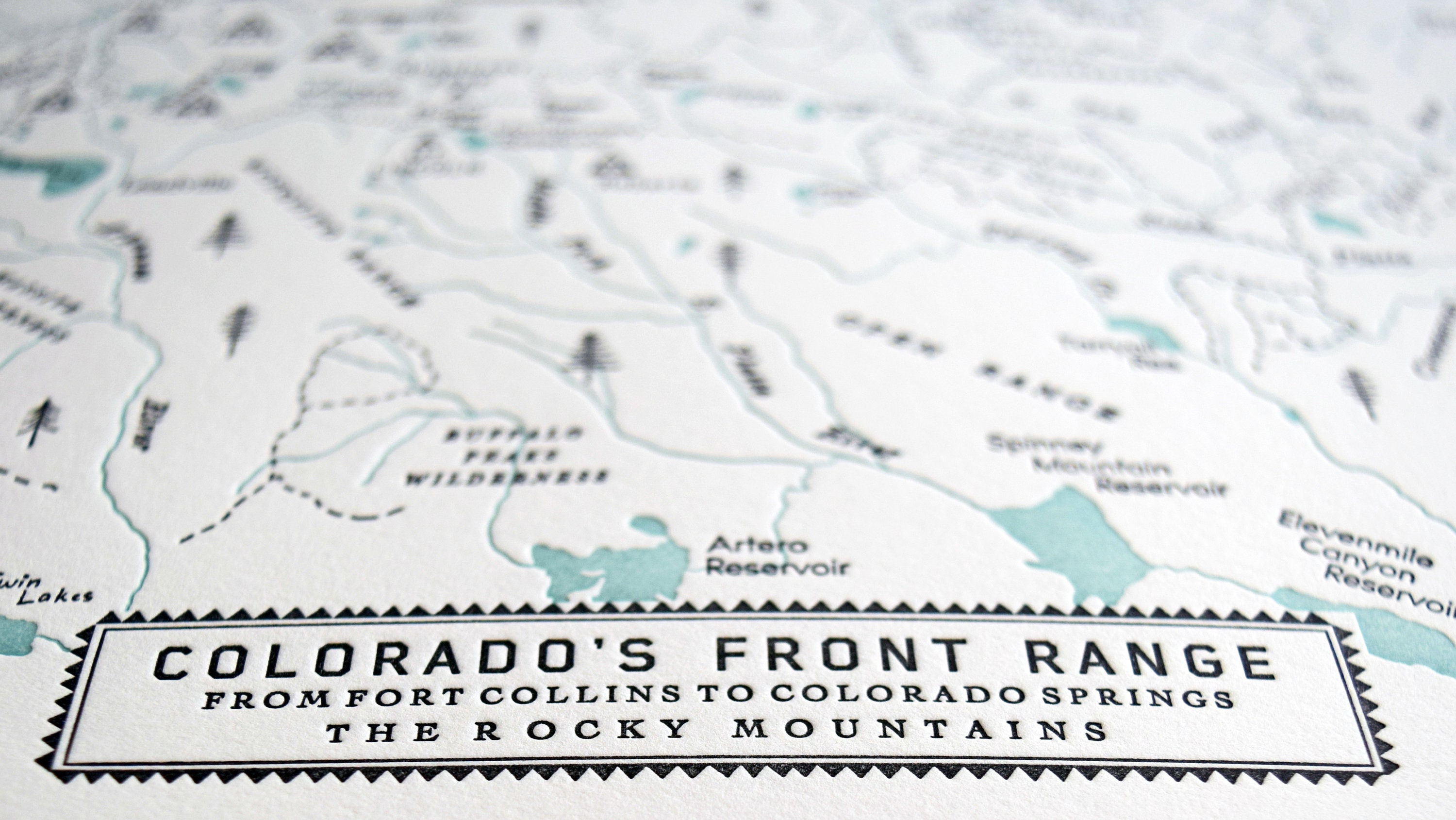 Mapa De La Cordillera Frontal De Colorado