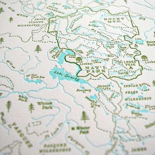 Colorado Map the Front Range From Fort Collins to Colorado - Etsy