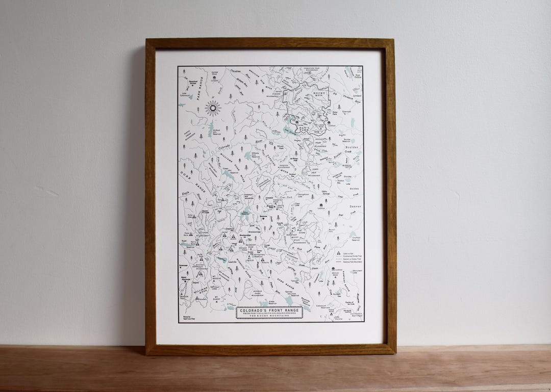 Colorado Map, the Front Range From Fort Collins to Colorado Springs ...