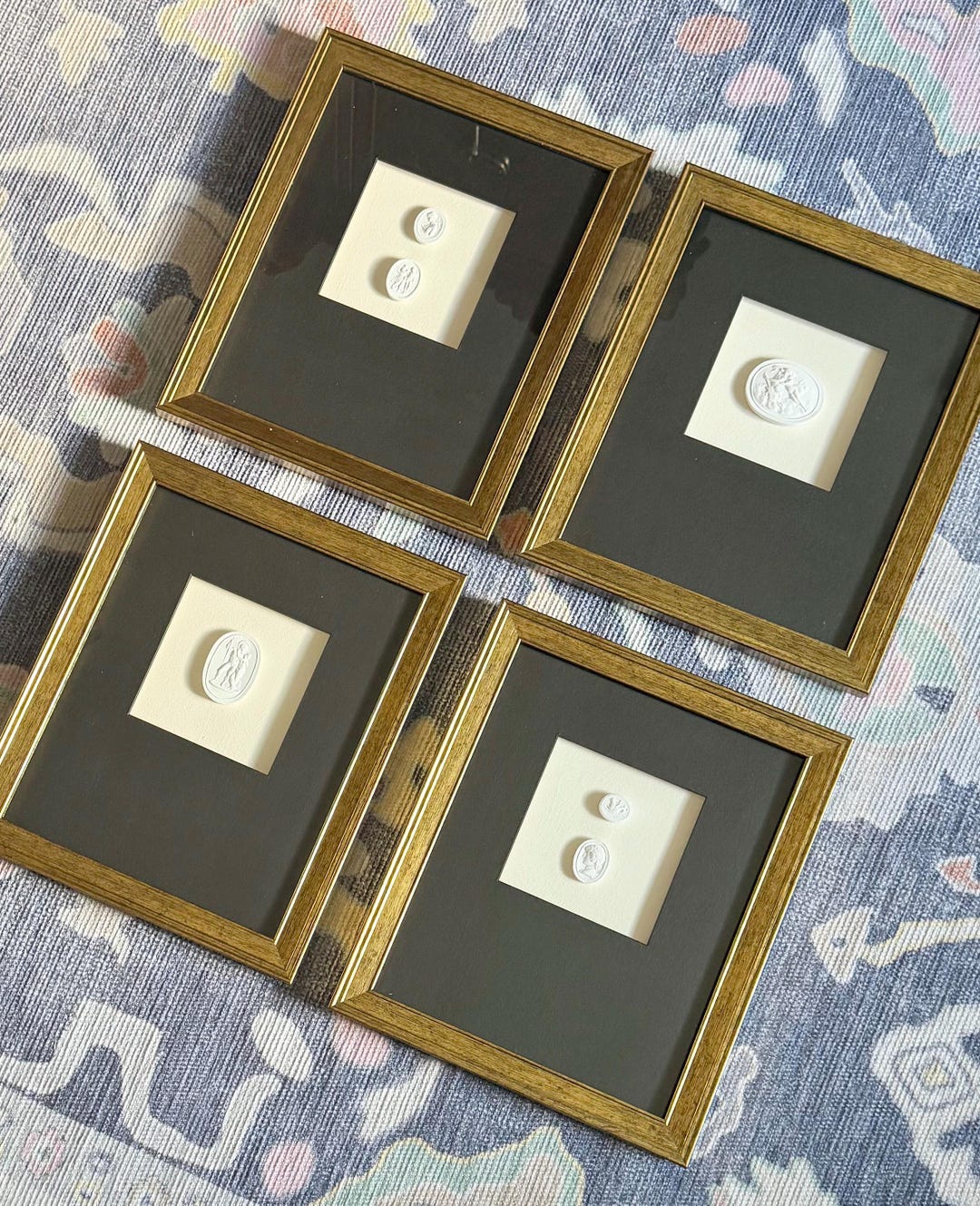 Custom Set of 4 Framed Intaglios | 8x10 Frame | Framed Intaglios ...