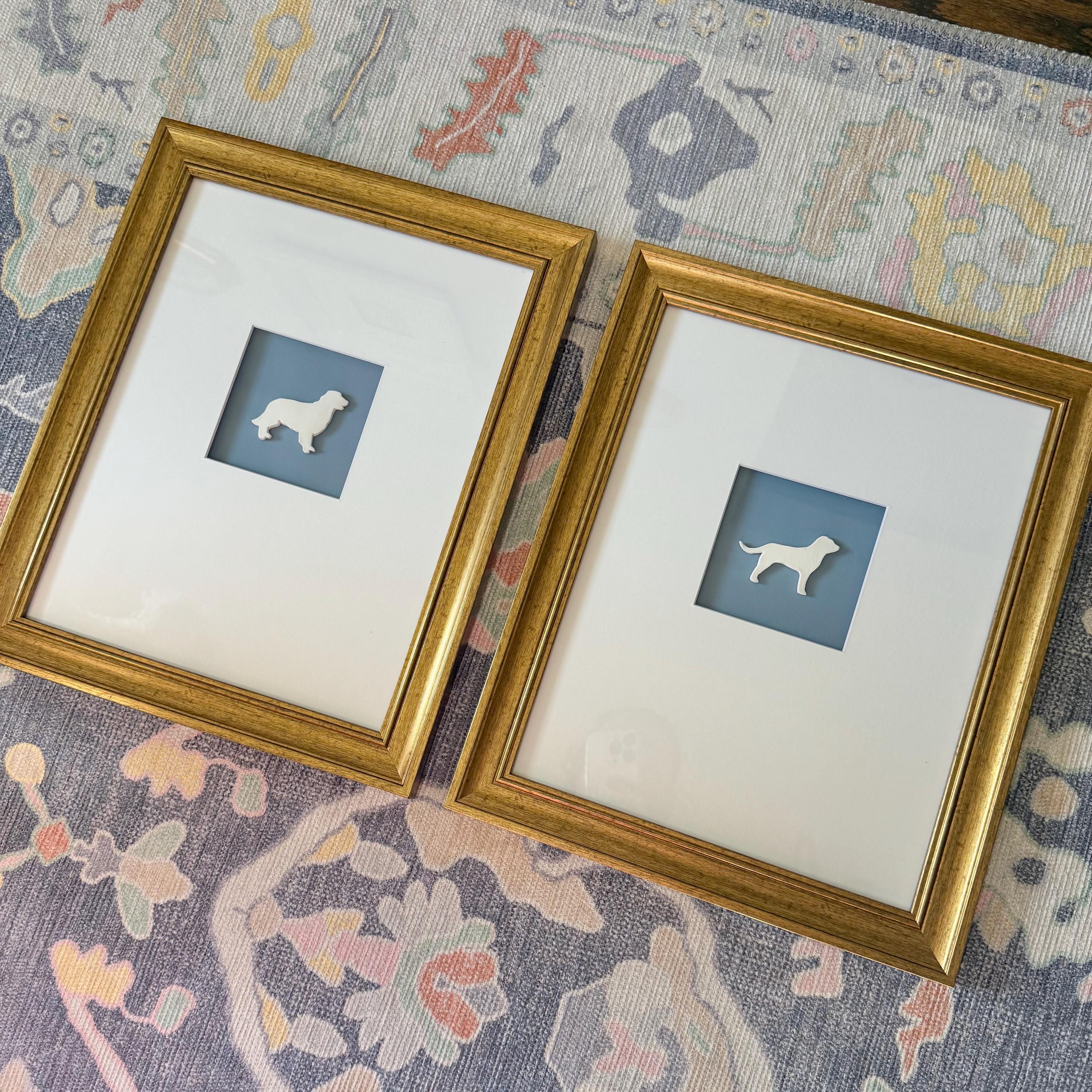Custom Dog Framed Intaglios | 11x14 Frame | Dog Art | Framed Intaglios ...
