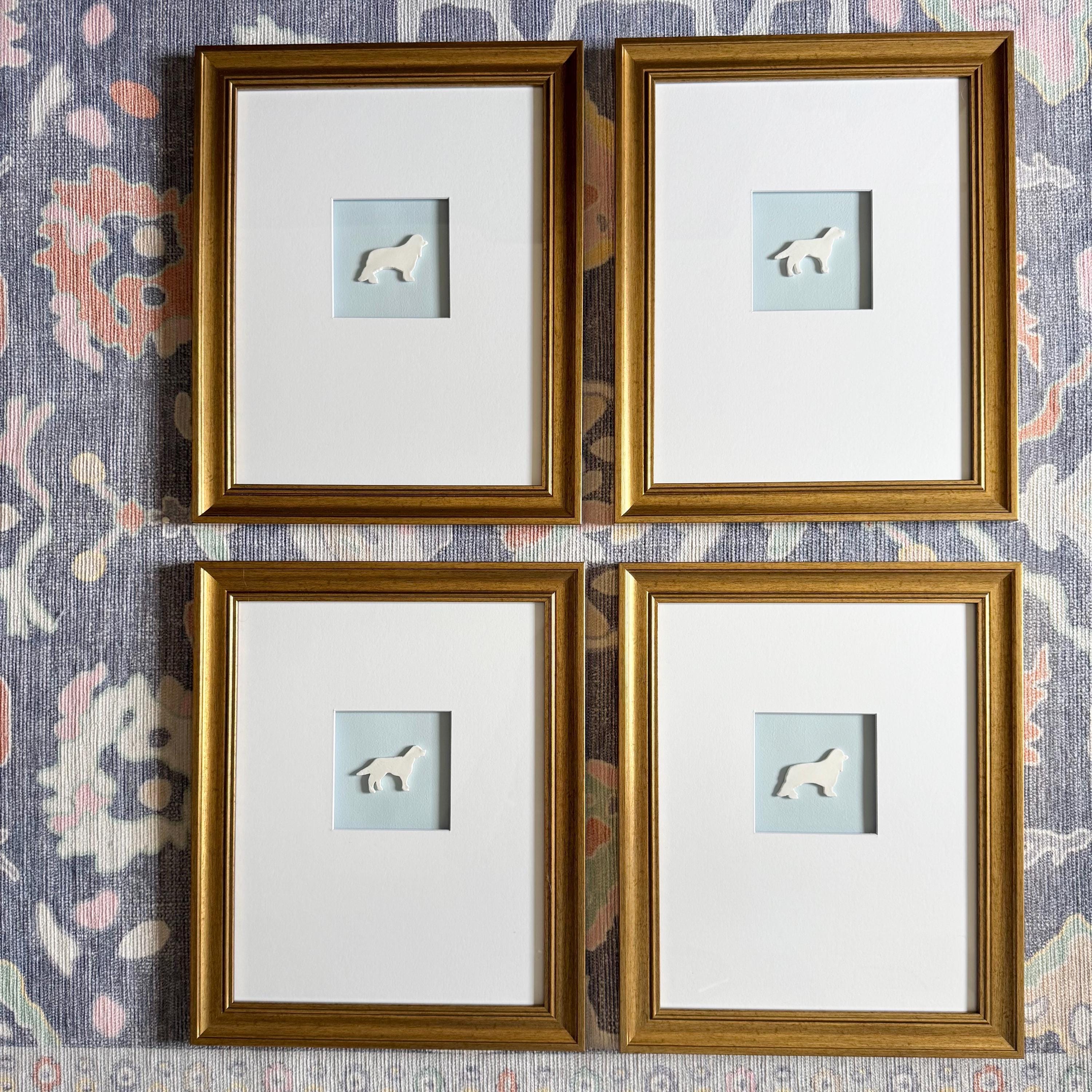 Custom Dog Framed Intaglios | 11x14 Frame | Dog Art | Framed Intaglios ...