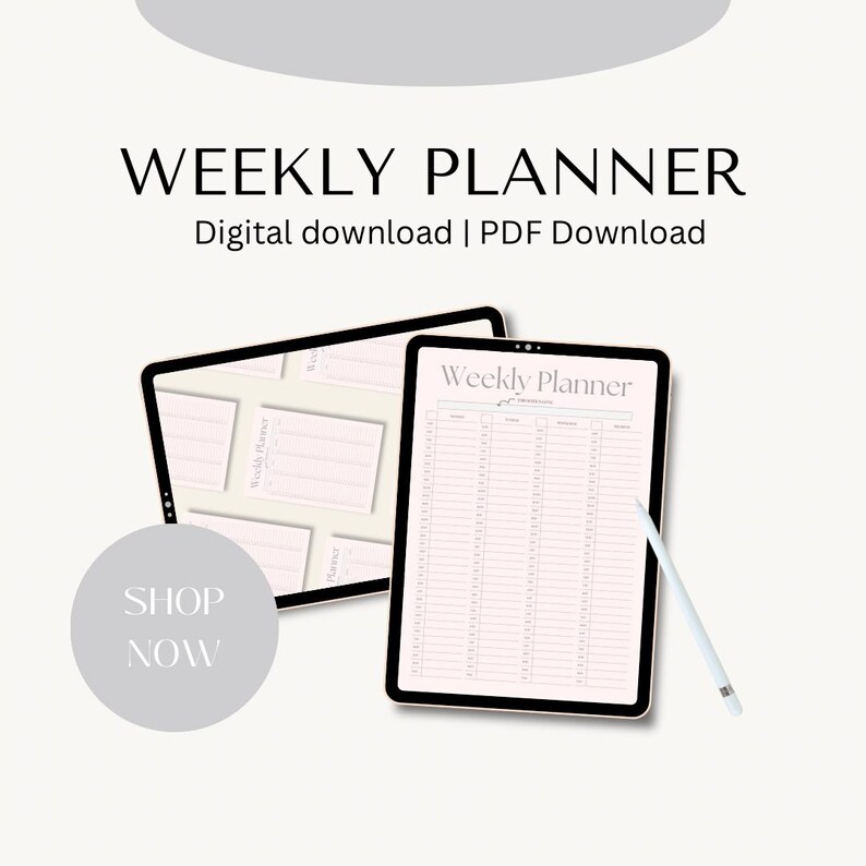 Weekly Planner Printable Printable Weekly Task List PDF,A4 Digital ...
