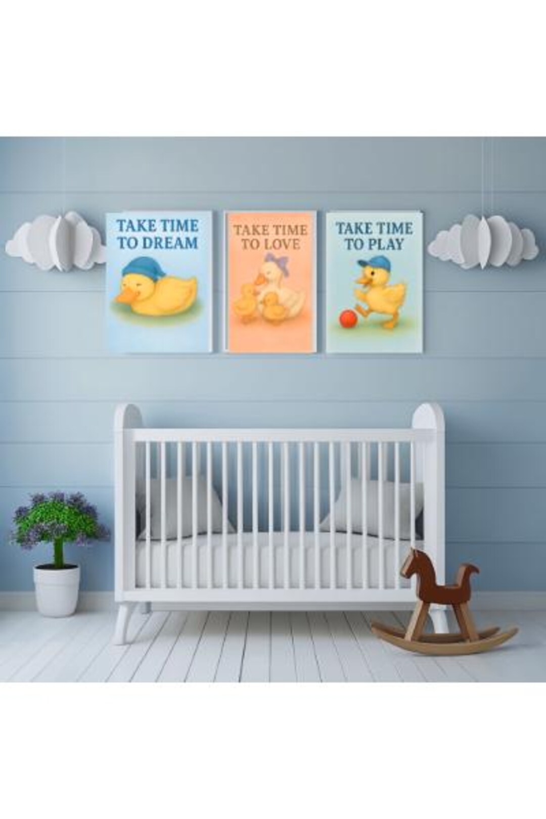 Boy Duck Nursery Wall Art - Set of 5 Premium Prints | Mindfulness ...