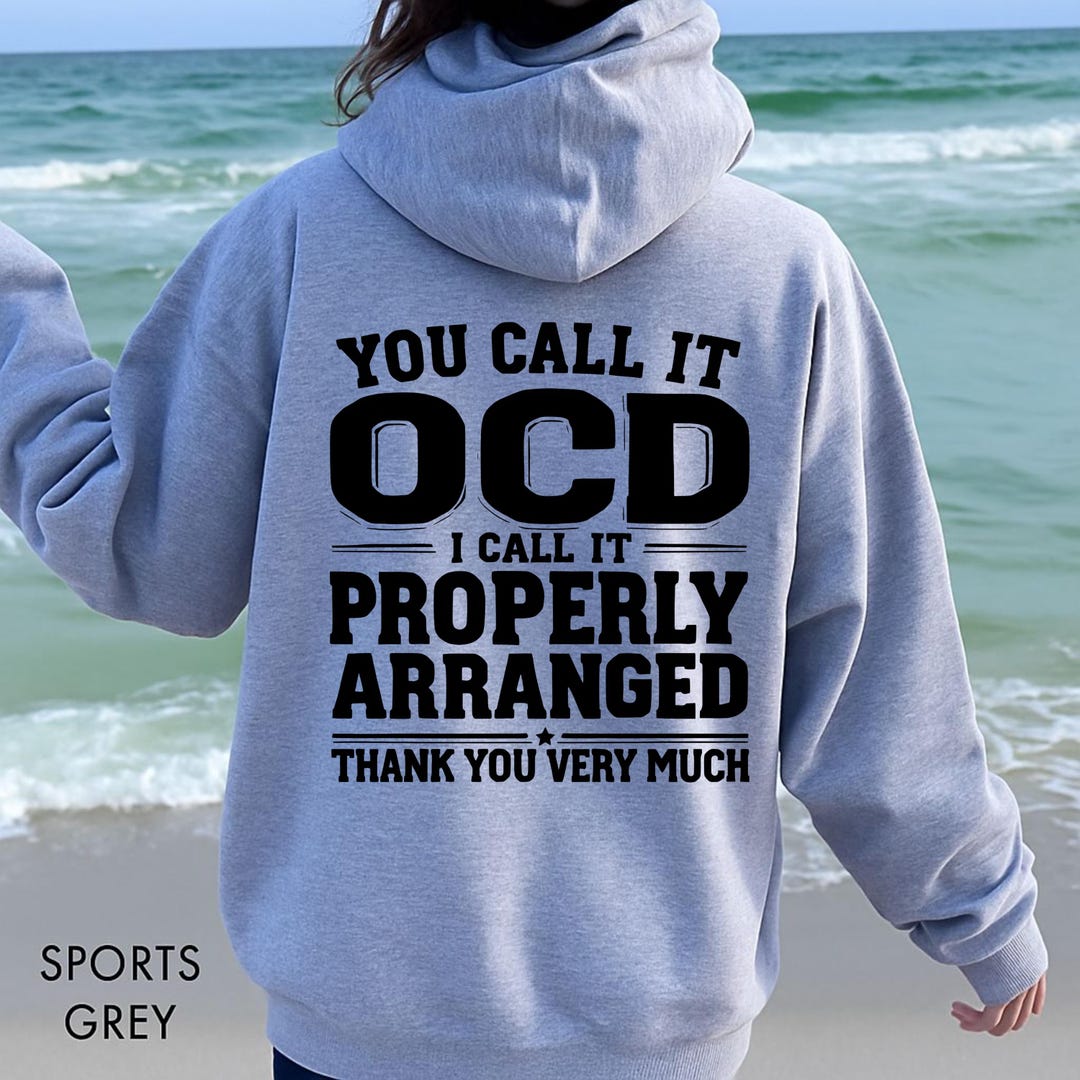 OCD Funny Quote PNG | Properly Arranged Design | Minimalist Typography ...