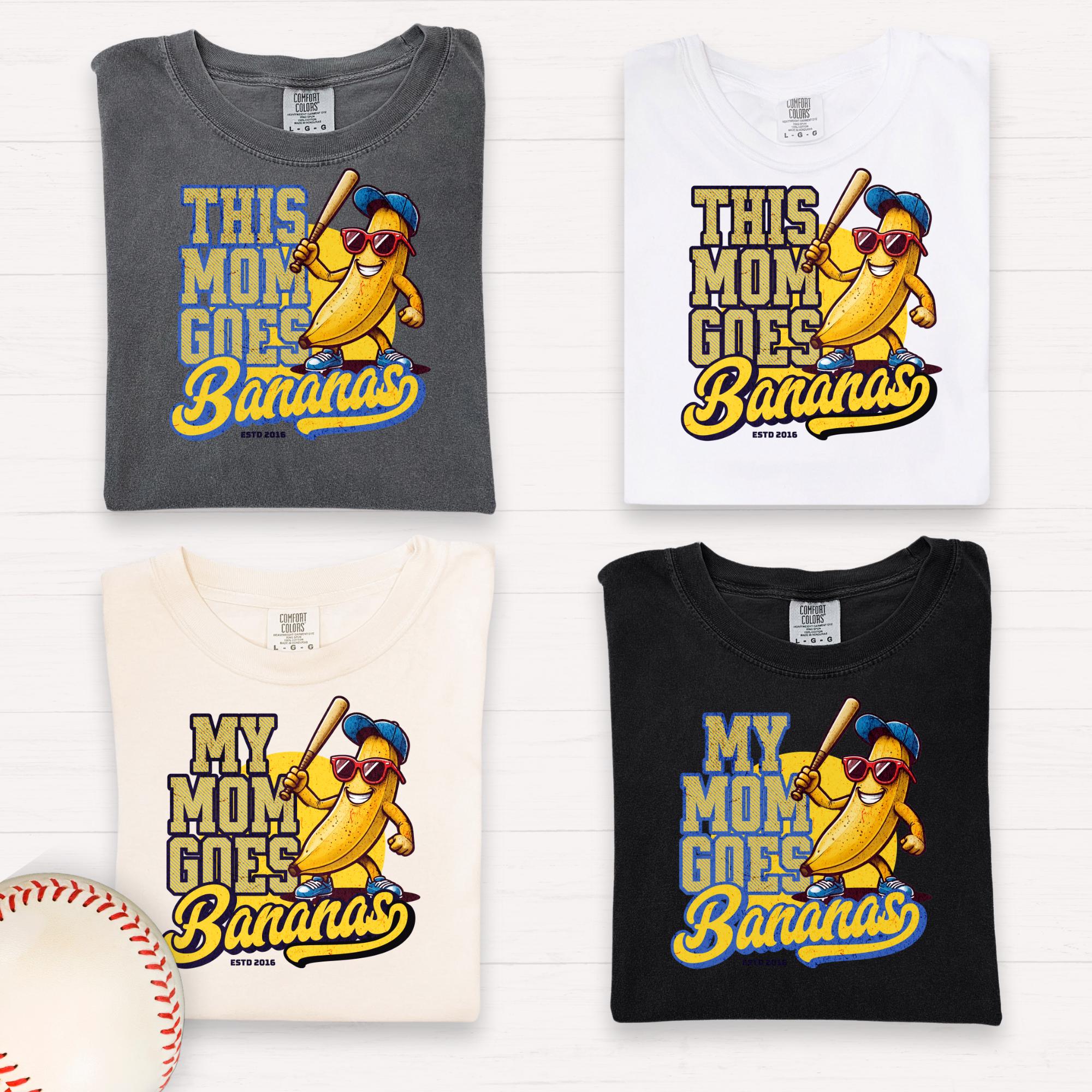 Let's Go Bananas Baseball PNG Bundle Sports Team Mascot Funny Banana ...