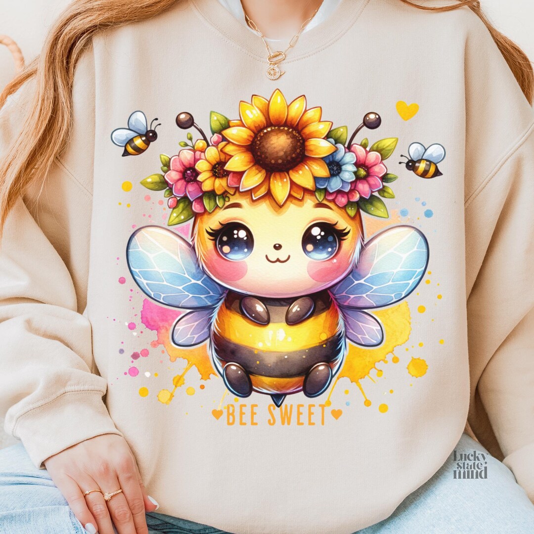 Bee Sweet PNG Cute Bumble Bee Happy Tshirt Honey Lover Gift Colorful ...