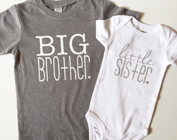 Big Brother Little Sister Set | Big Brother Little Sister | New Baby ...
